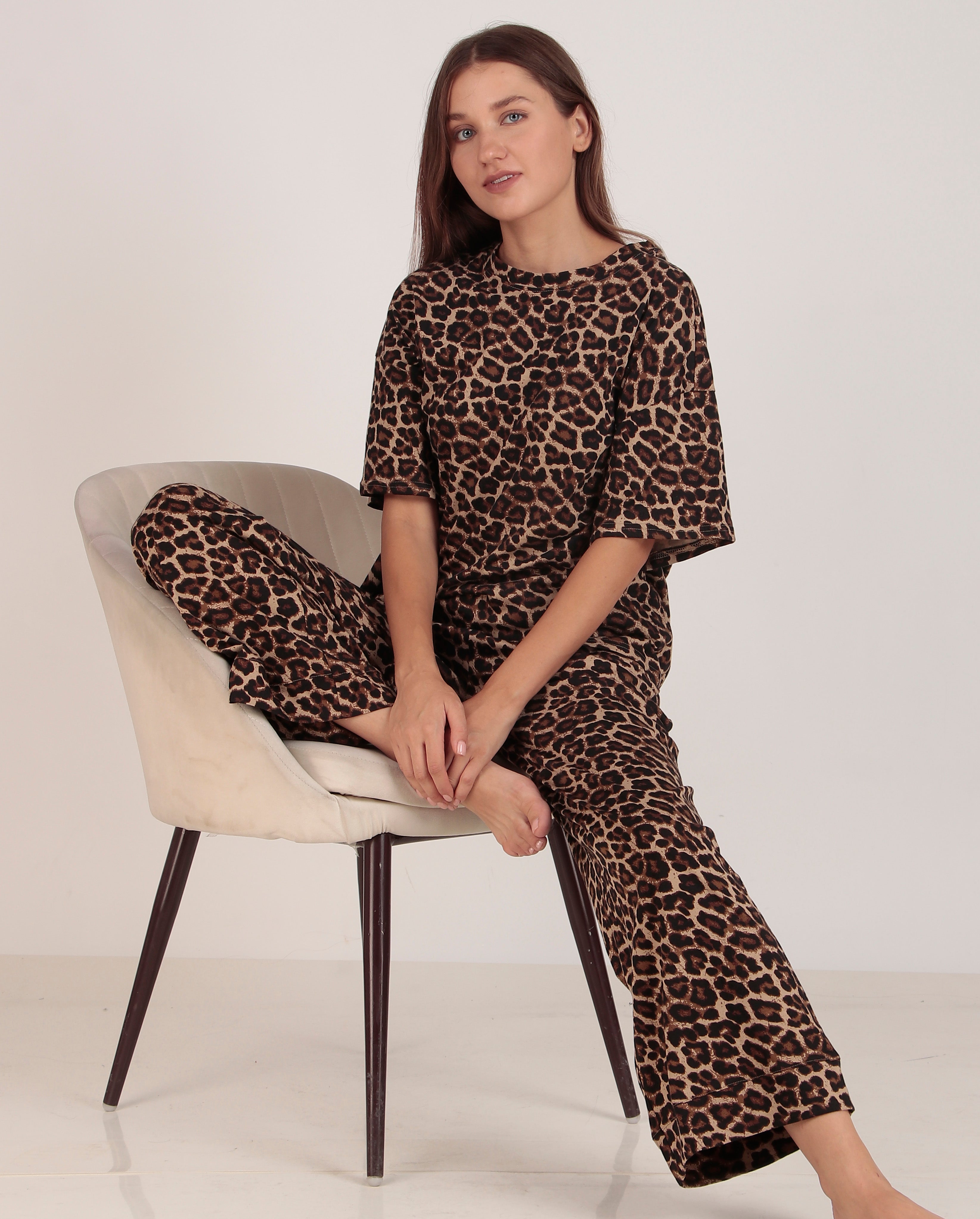 Cheetah Cotton Oversized PJ set – Masha Sleepwear